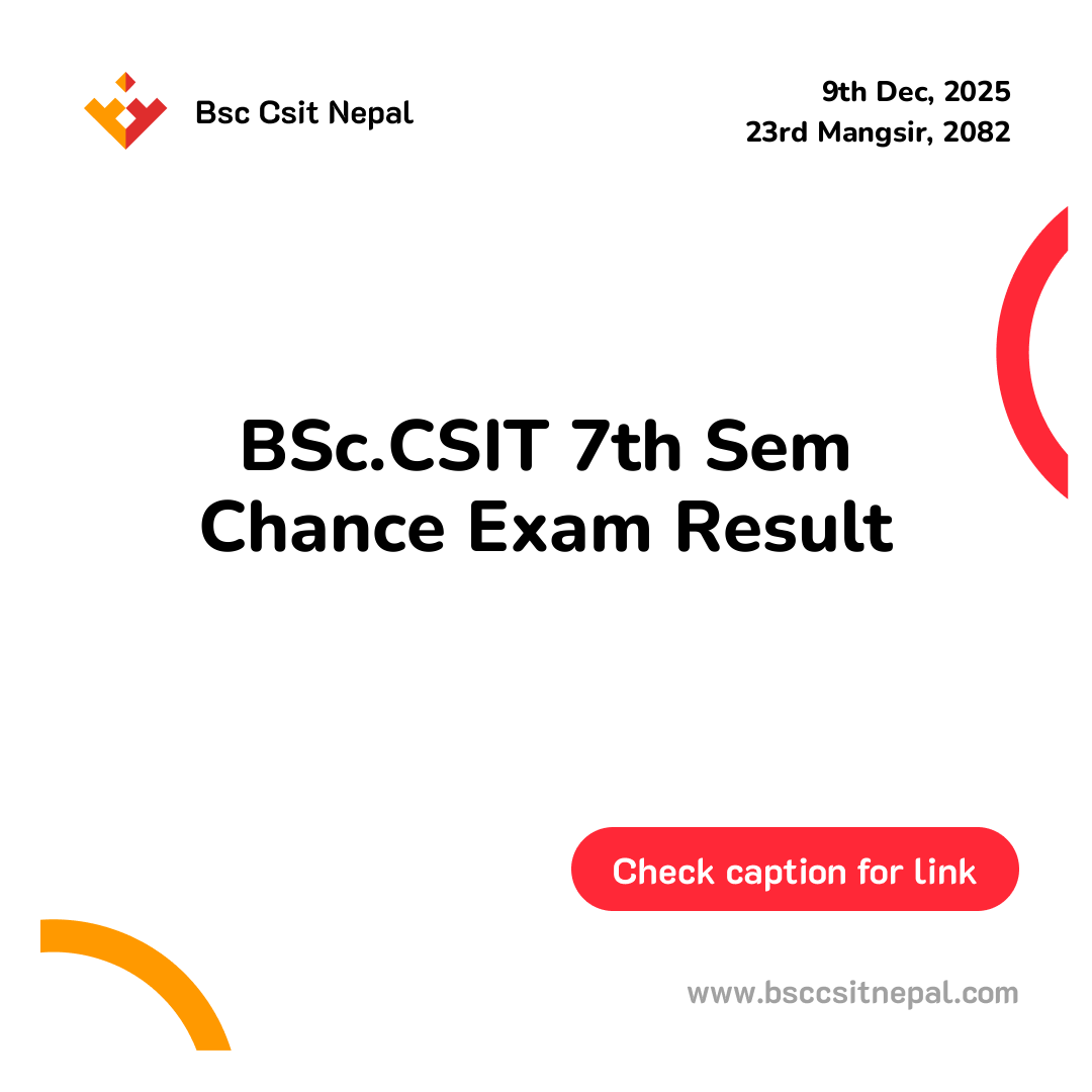 BSc.CSIT 7th Sem Chance Exam Result